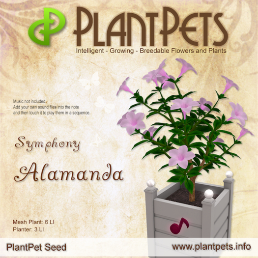 Second Life Marketplace - Plantpets Alamanda *Symphony* Texture